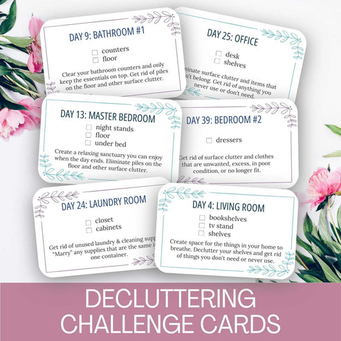 Decluttering Challenge Cards – Simplicity Story